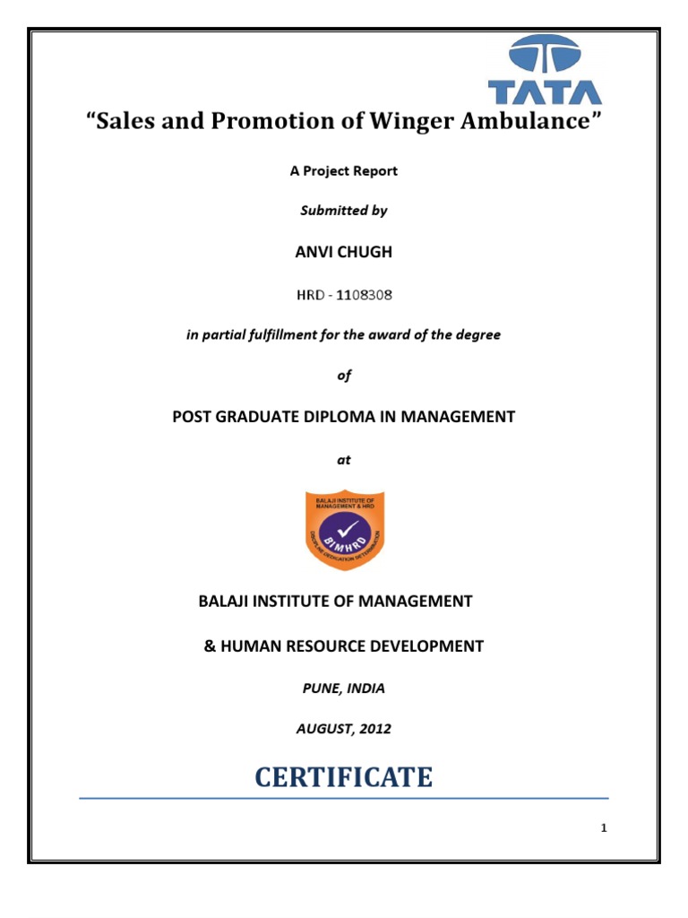 Project Report | Car | Automotive Industry