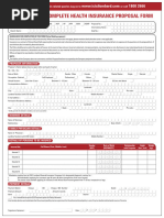 Reliance Health Gain Proposal Form | PDF | Insurance | Payments