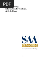 Saa Style Guideenglishupdated2021final | PDF | Academic Journal | Citation