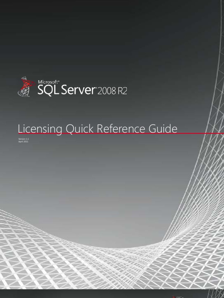 Licensing Quick Reference Guide: Microsoft Internal Edition - Do Not ...