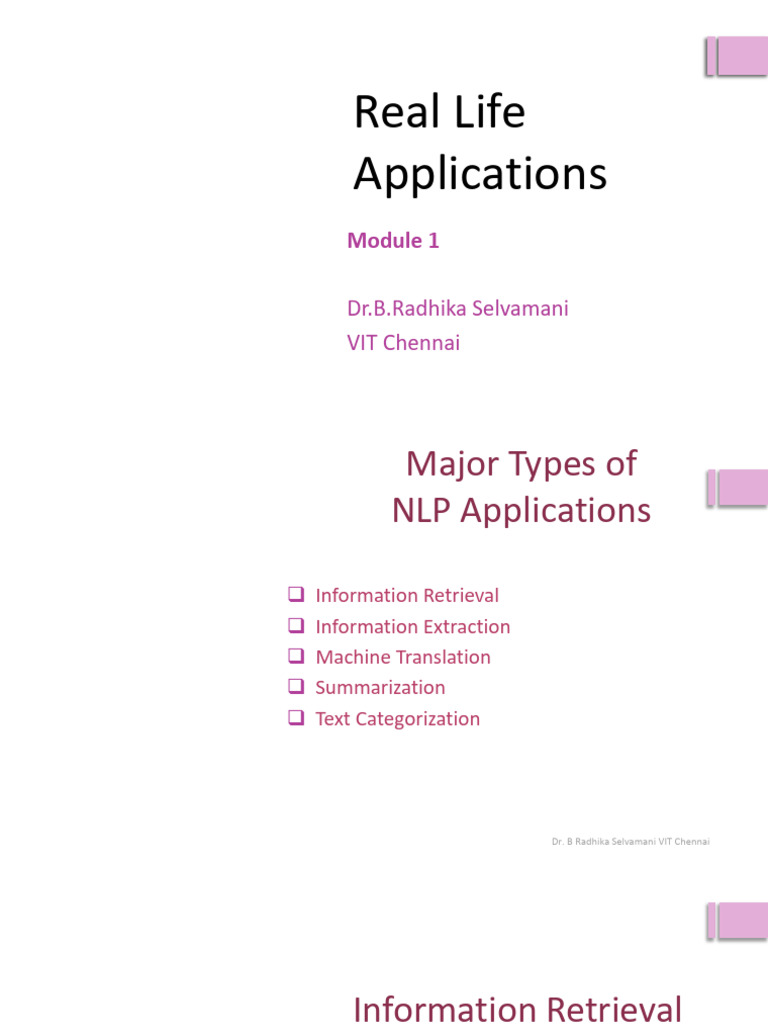 Real Life Applications | PDF | Information Retrieval | Morphology ...