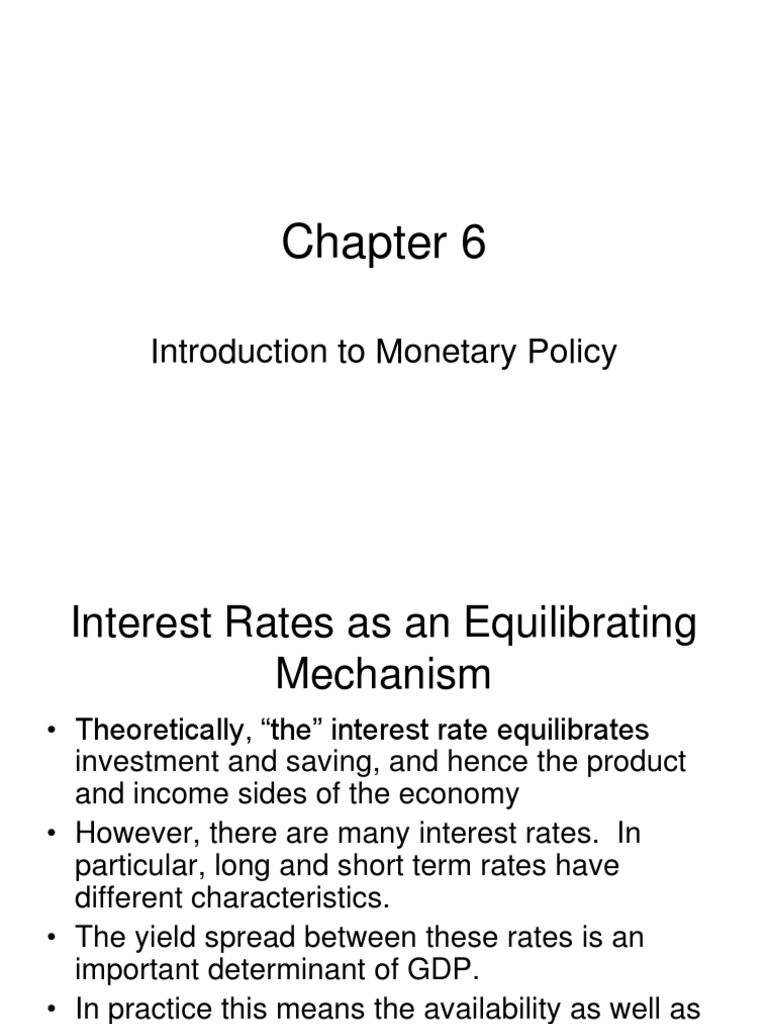 Introduction To Monetary Policy | PDF | Interest Rates | Monetary Policy