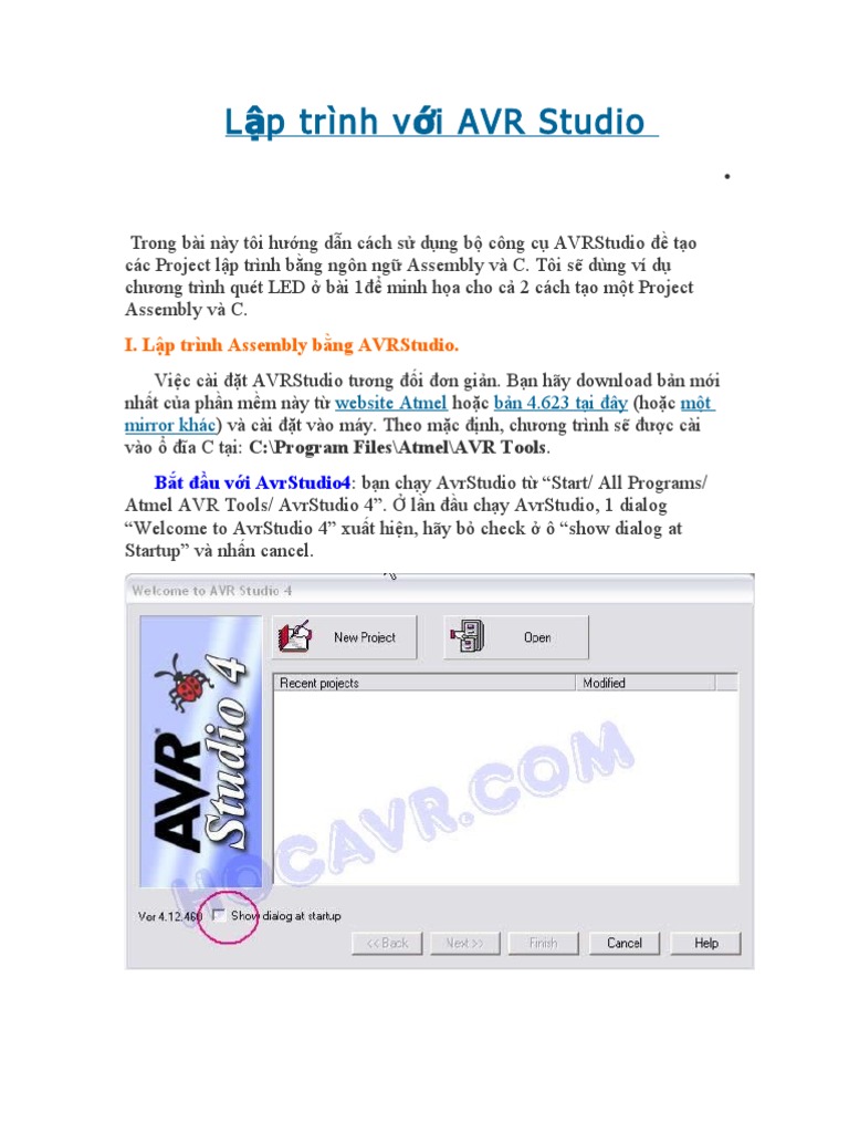 Lập trình với AVR Studio | PDF