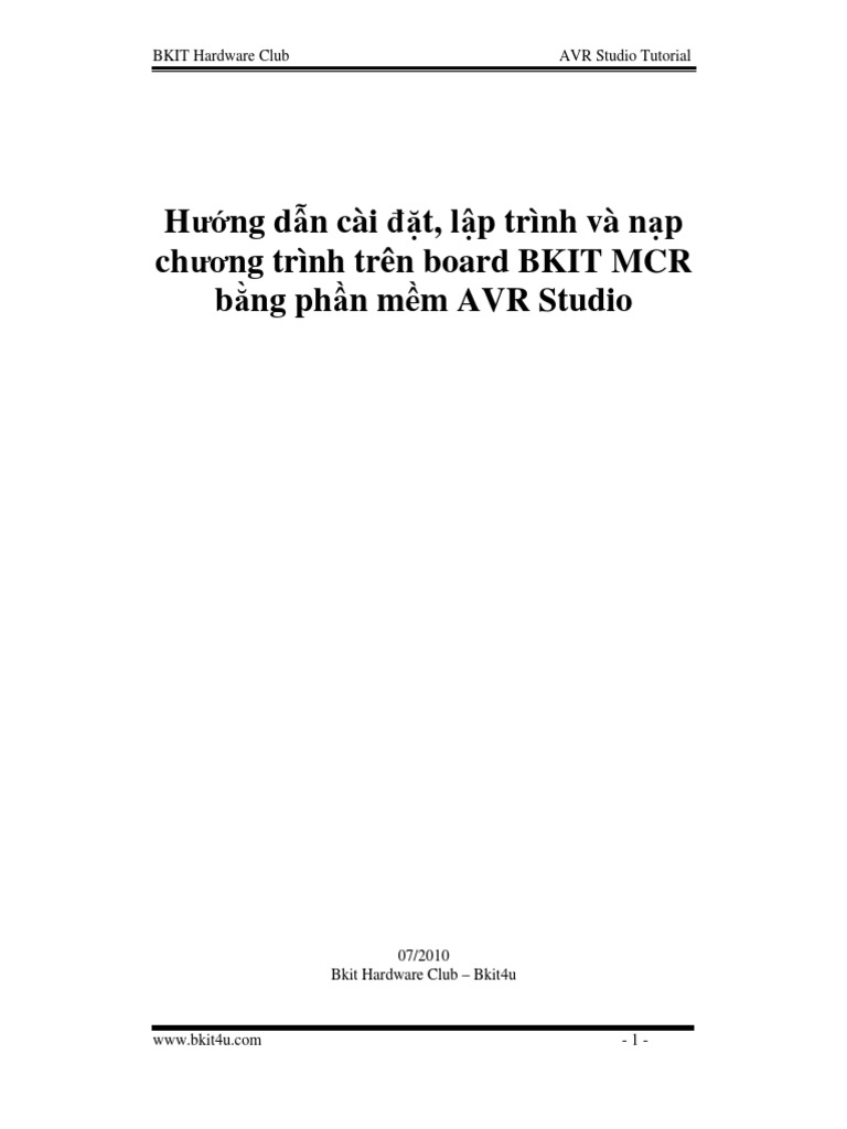 Huong Dan Su Dung AVRStudio | PDF