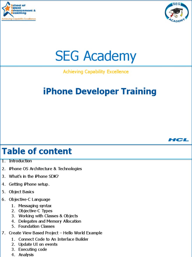 iPhone Developer Training Guide | PDF | Objective C | Class (Computer Programming)