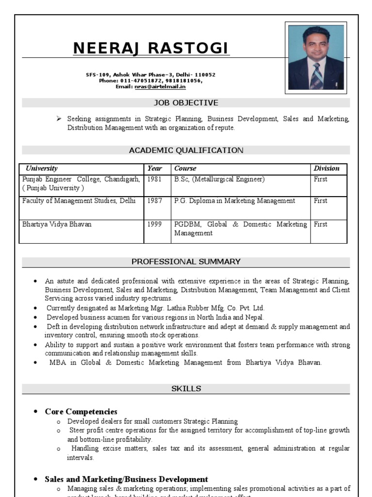 Neeraj Resume | PDF | Sales | Marketing