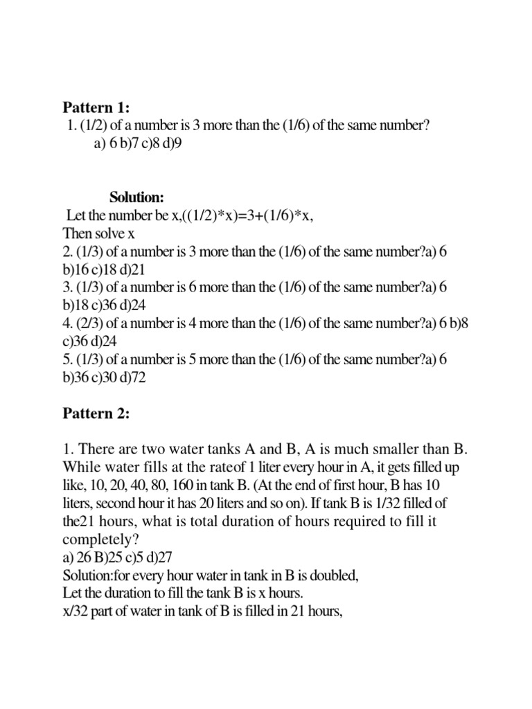 TCS 70 Patterns With Solutions | PDF | Dice | Sphere