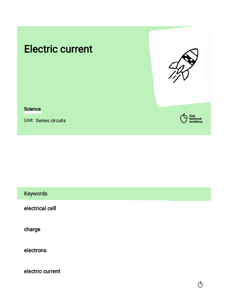 Electric current ks3 ppt | PDF | Electric Current | Rechargeable Battery