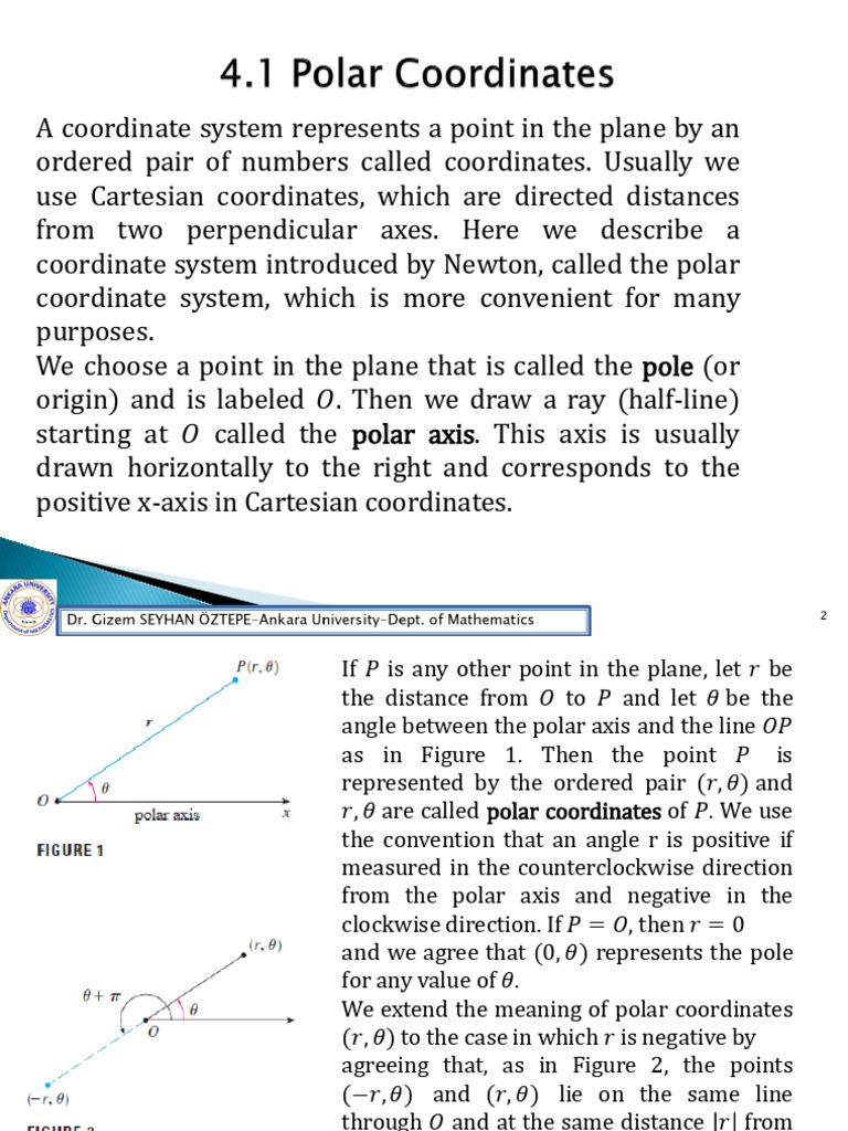 7-polar coordinates | PDF | Cartesian Coordinate System | Classical ...