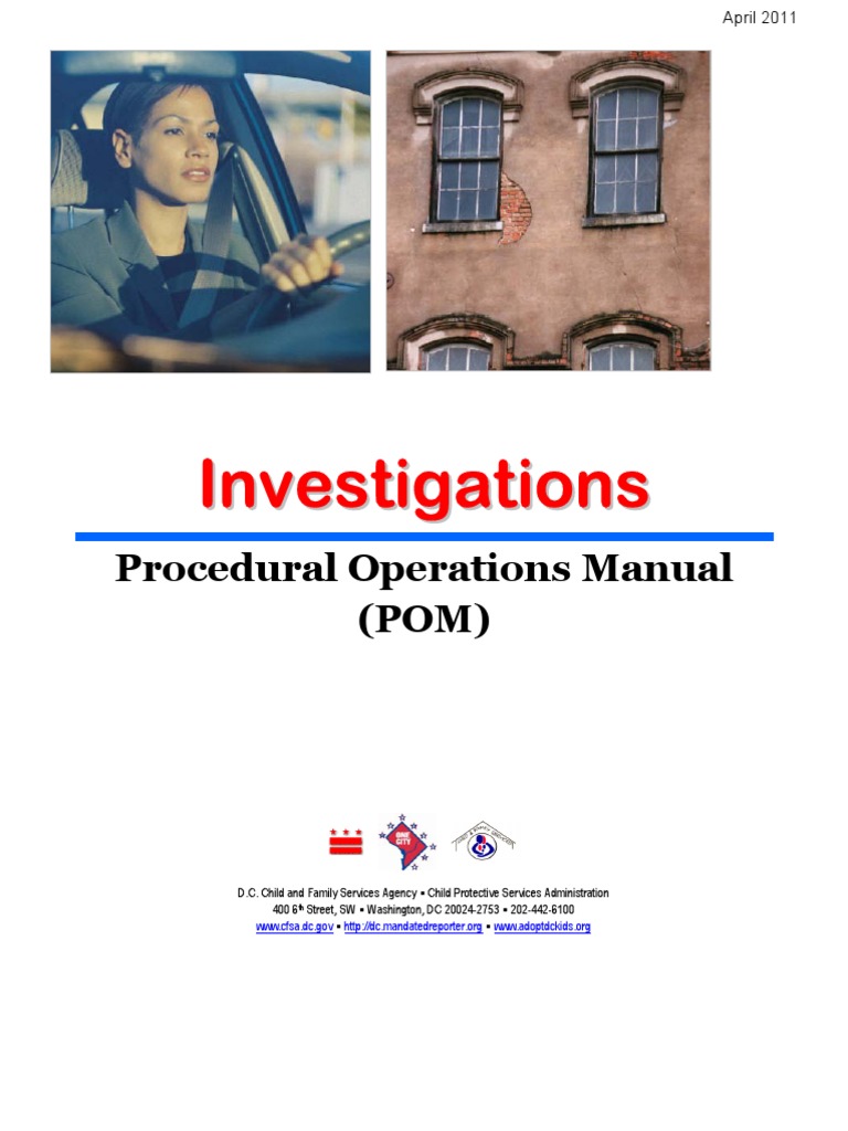 DC Child and Family Services Agency CPS Investigations Procedural ...