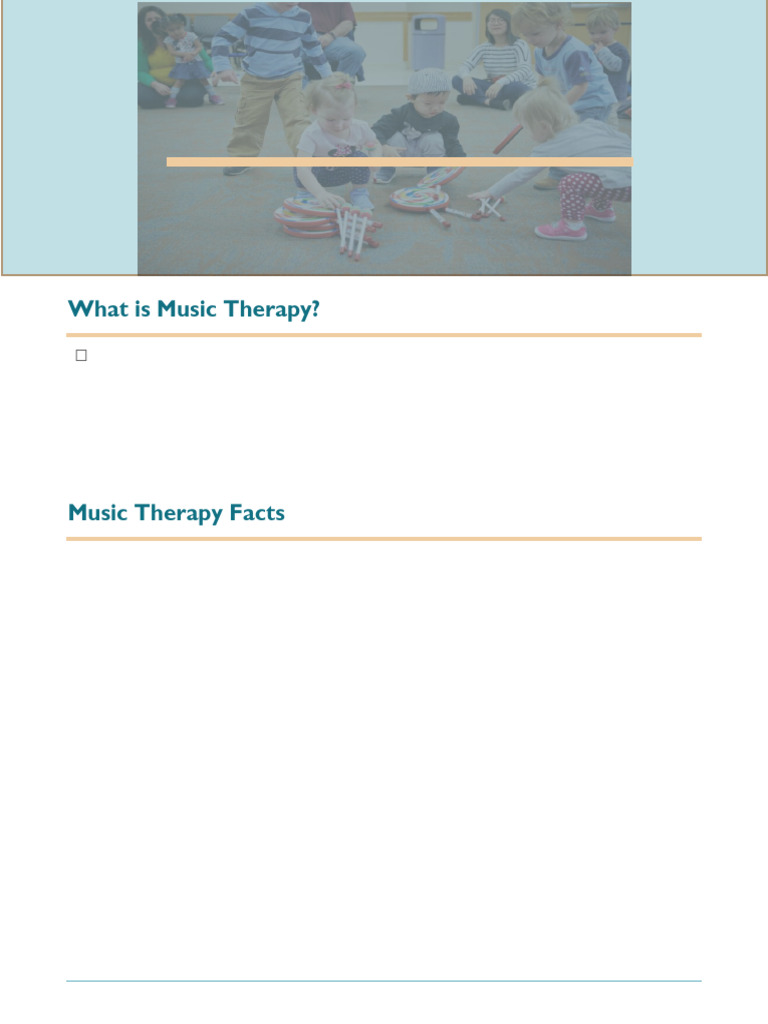 Early Childhood Music Therapy | PDF