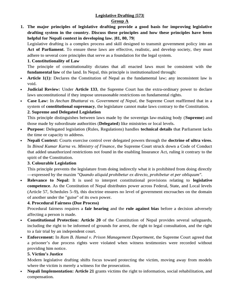 Legislative Drafting Solutions | PDF | Constitution | Bill (Law)