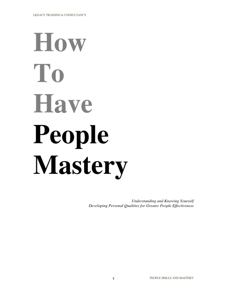 1st 7 Qualities For People Mastery | PDF | Integrity | Self Esteem