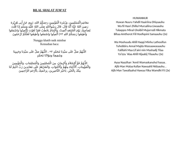 Peraktek Bilal Jamid 2025 | PDF