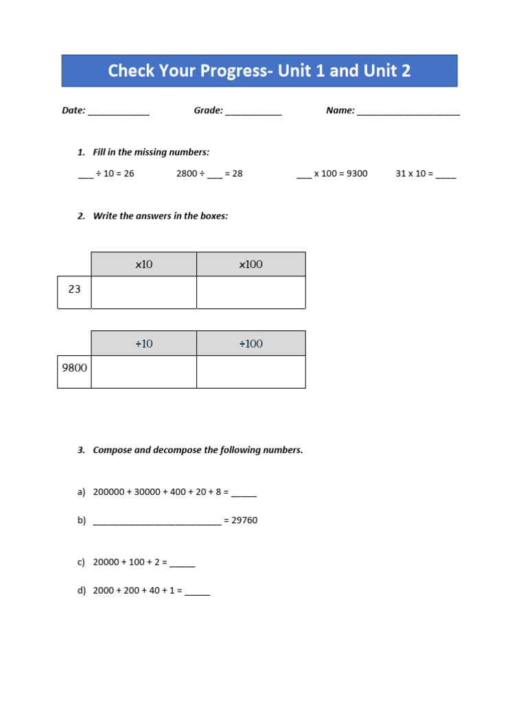 Checking Progress for Unit Test | PDF