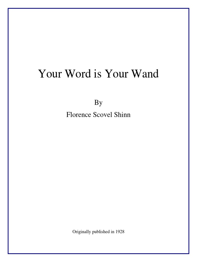 Your Word Is Your Wand | PDF | Grace In Christianity | Miracle
