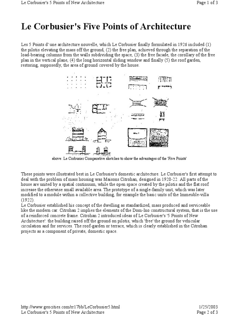 Le Corb 5 Points | PDF