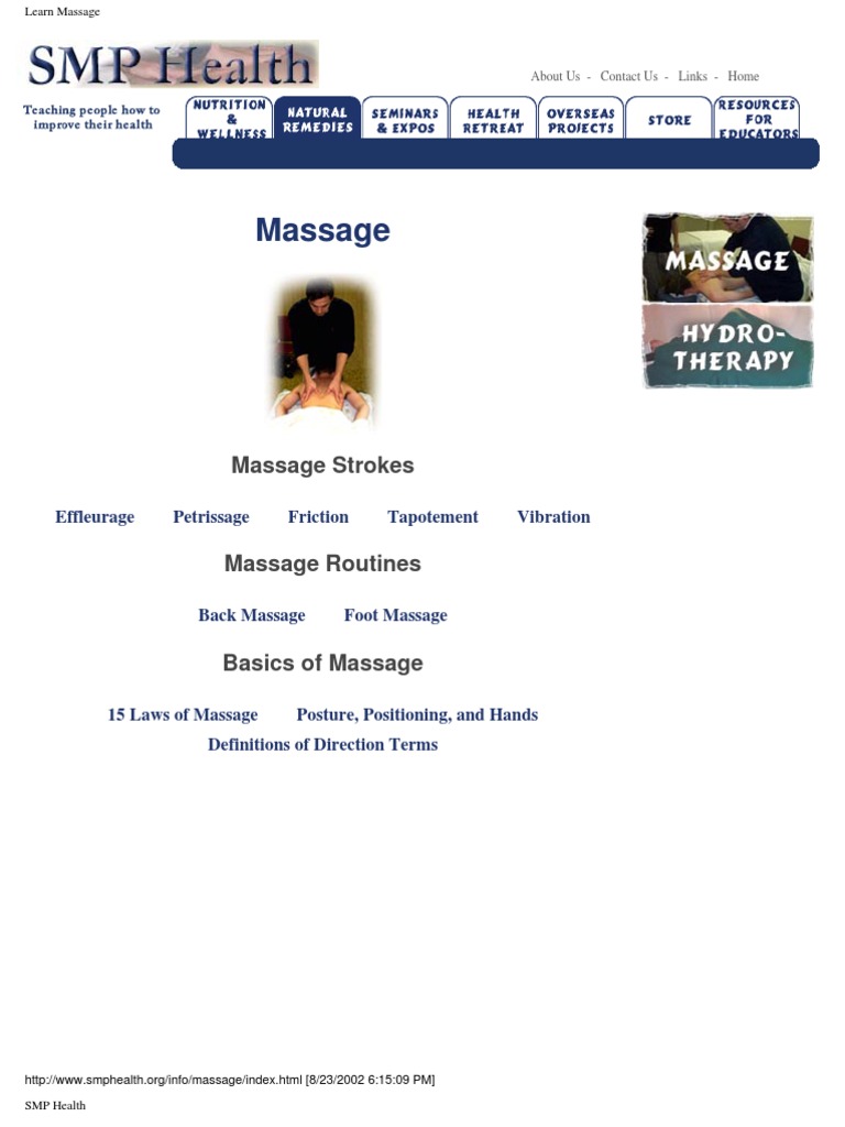 Learn How To Massage | PDF | Anatomical Terms Of Location | Massage