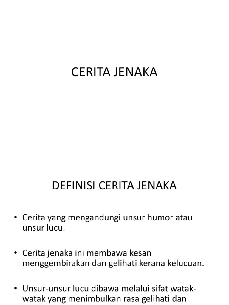 Cerita Jenaka | PDF