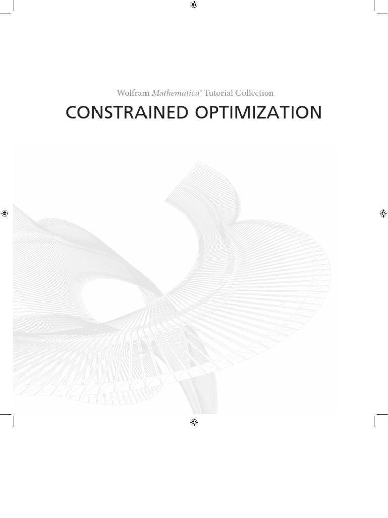 Constrained Op Tim Ization Pdf Linear Programming Mathematical