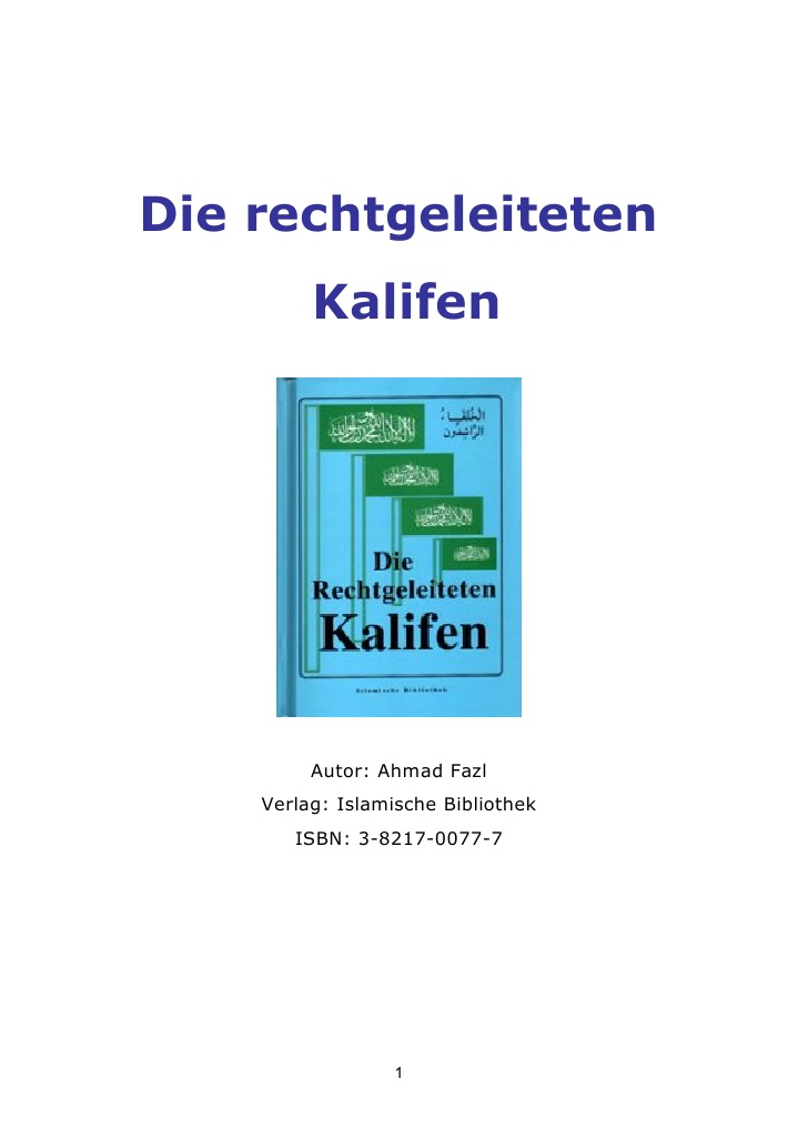 Die Rechtgeleiteten Kalifen | PDF