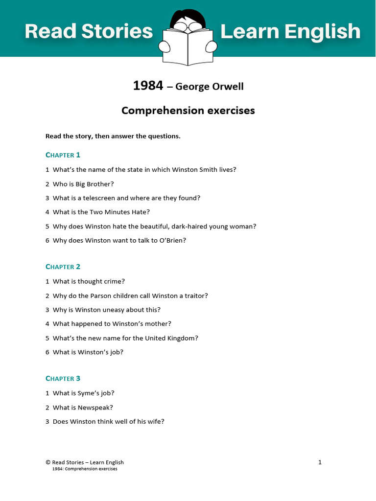 1984 Comprehension-exercises Compressed | PDF | Satirical Books ...
