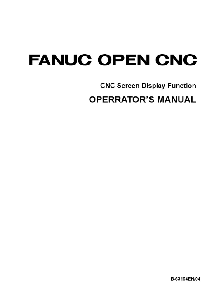 Fanuc Screen Display Manual | PDF | Computer Keyboard | Menu (Computing)