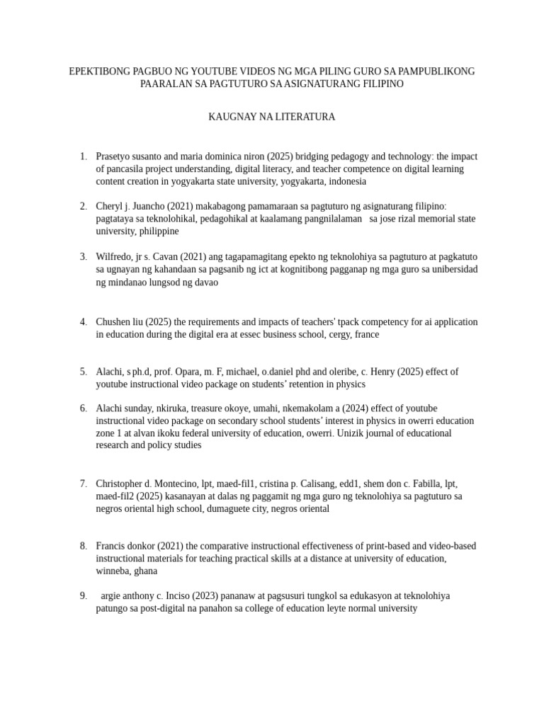 Review of Related Literature | PDF