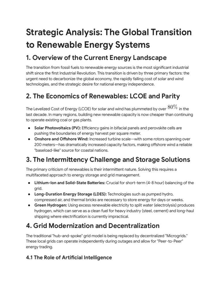 Renewable Energy Transition | PDF | Renewable Energy | Solar Power