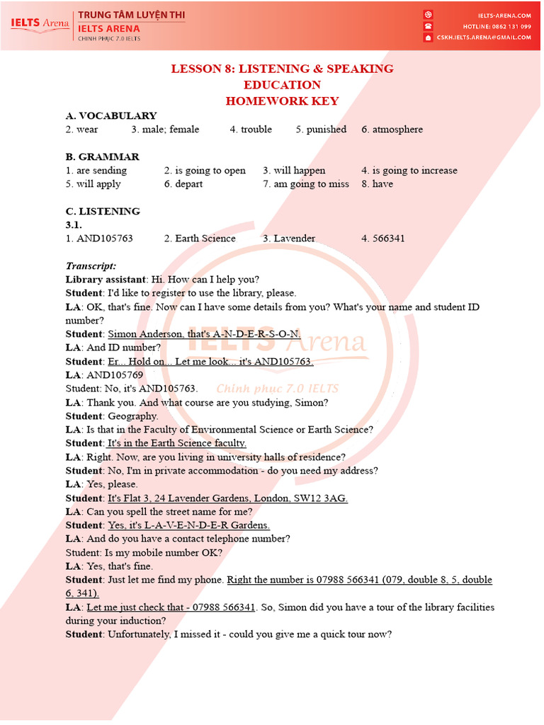 Lesson 8 - Homework | PDF