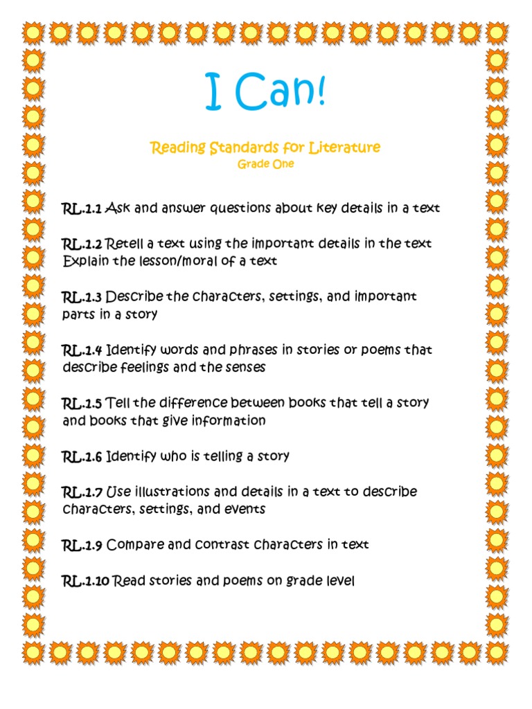 I Can Statements for Parents | Verb | Word