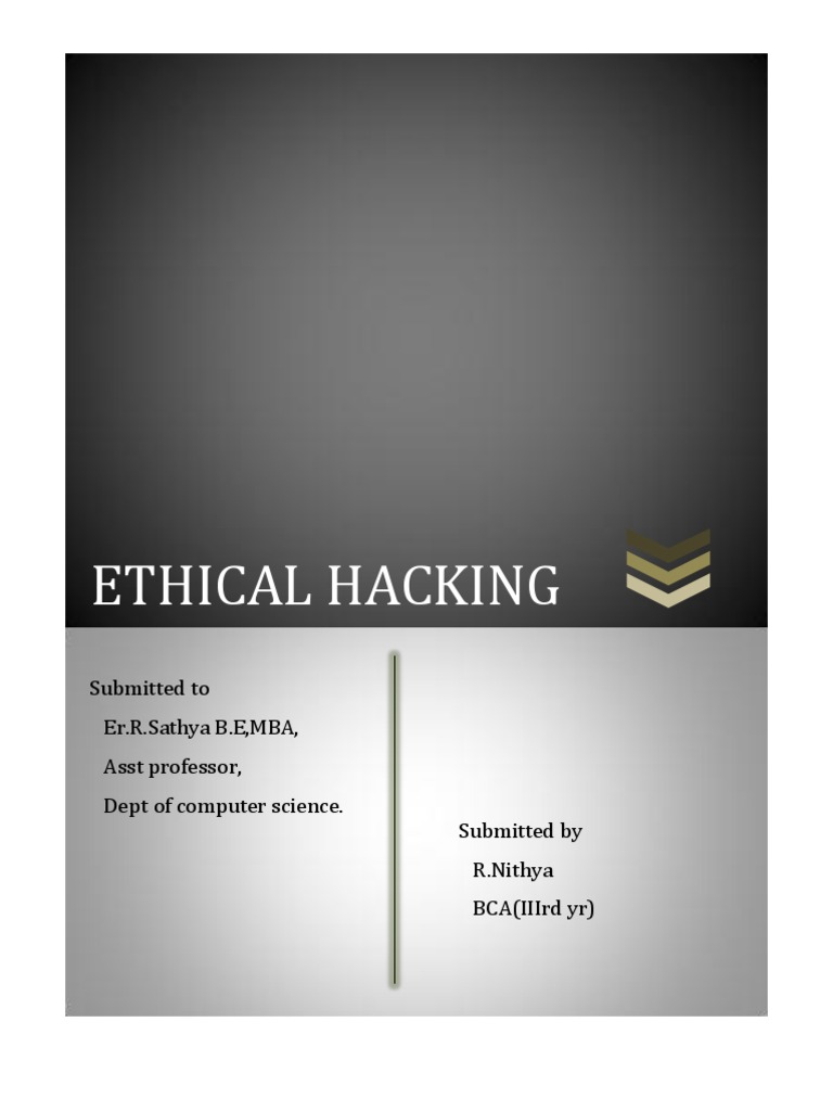 Ethical Hacking | White Hat (Computer Security) | Security Hacker