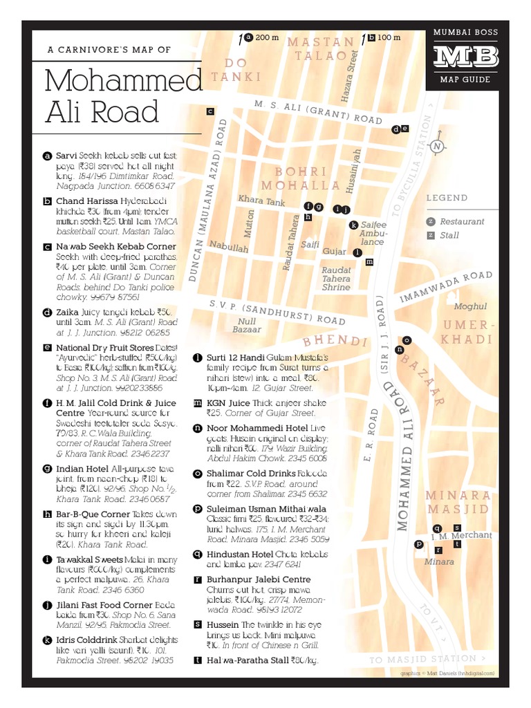 Mohammed Ali Road Map | PDF | Drink | Cuisine