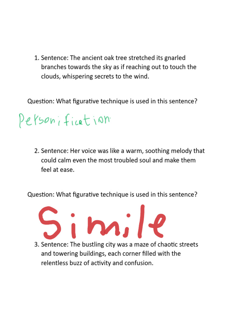 Figurative language practice sheet _edited | PDF