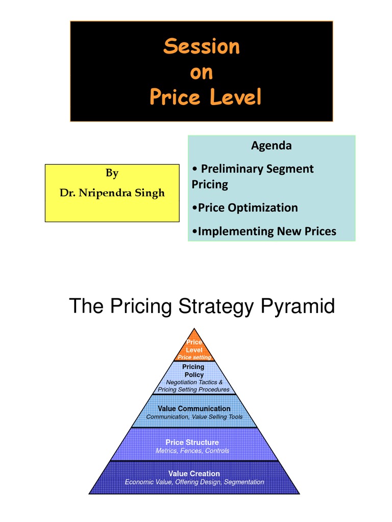 Session 19 20 Pricing Level | PDF | Strategic Management | Prices