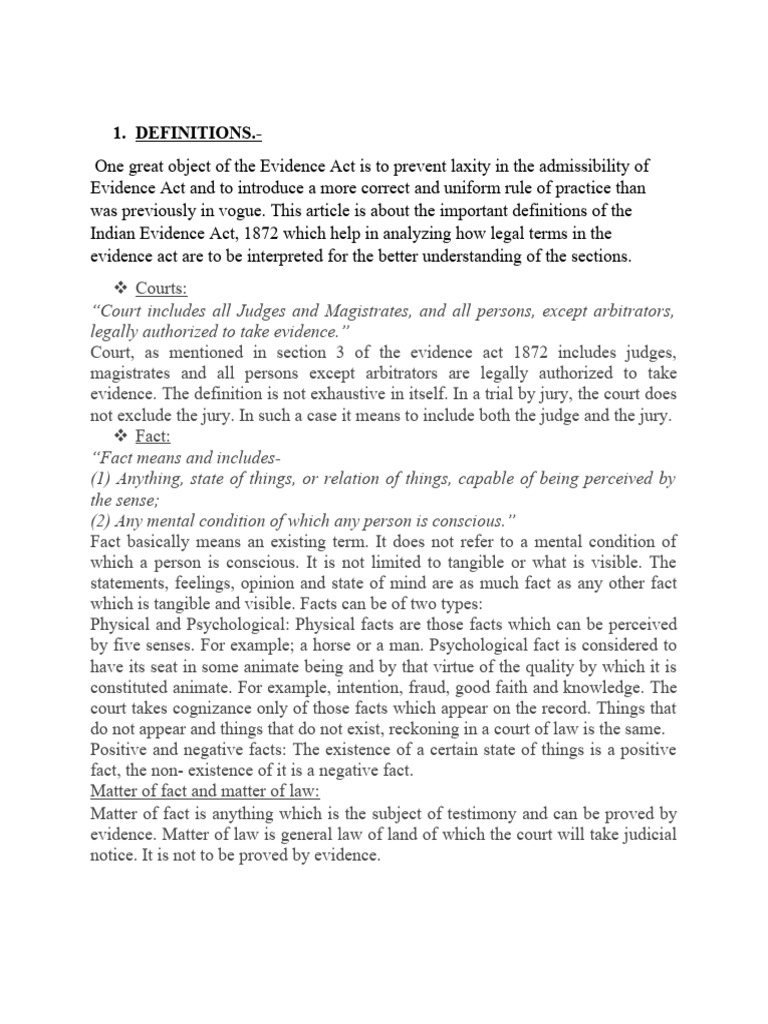 ilide_info_law_of_evidence_complete_notes_pr ...