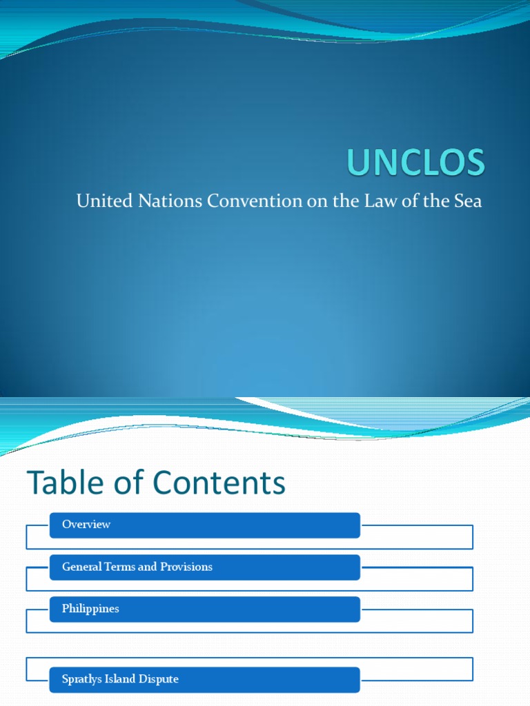 UNCLOS | PDF | Territorial Waters | United Nations Convention On The ...