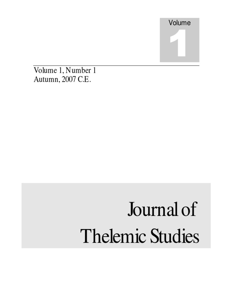 Thelemic Studies | PDF | Thelema | Aleister Crowley