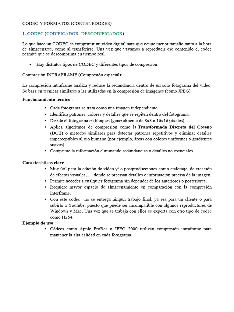 UD 1.2 Codec y Formatos | PDF