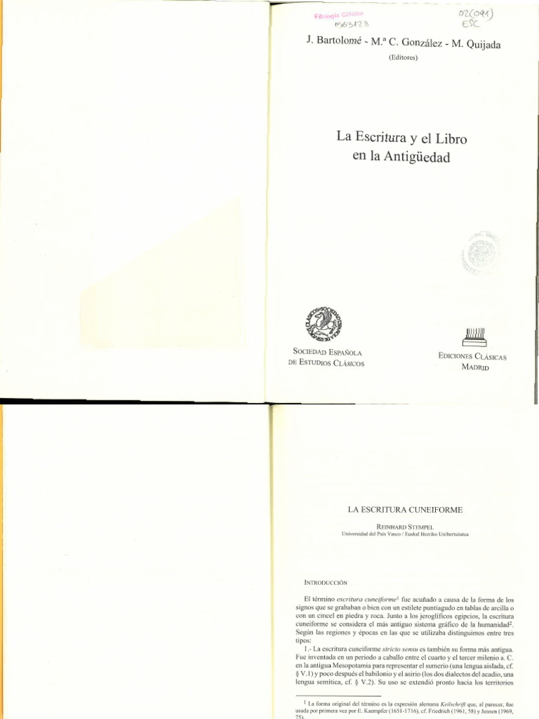 Stempel R. 2004, La escritura cuneiforme | PDF