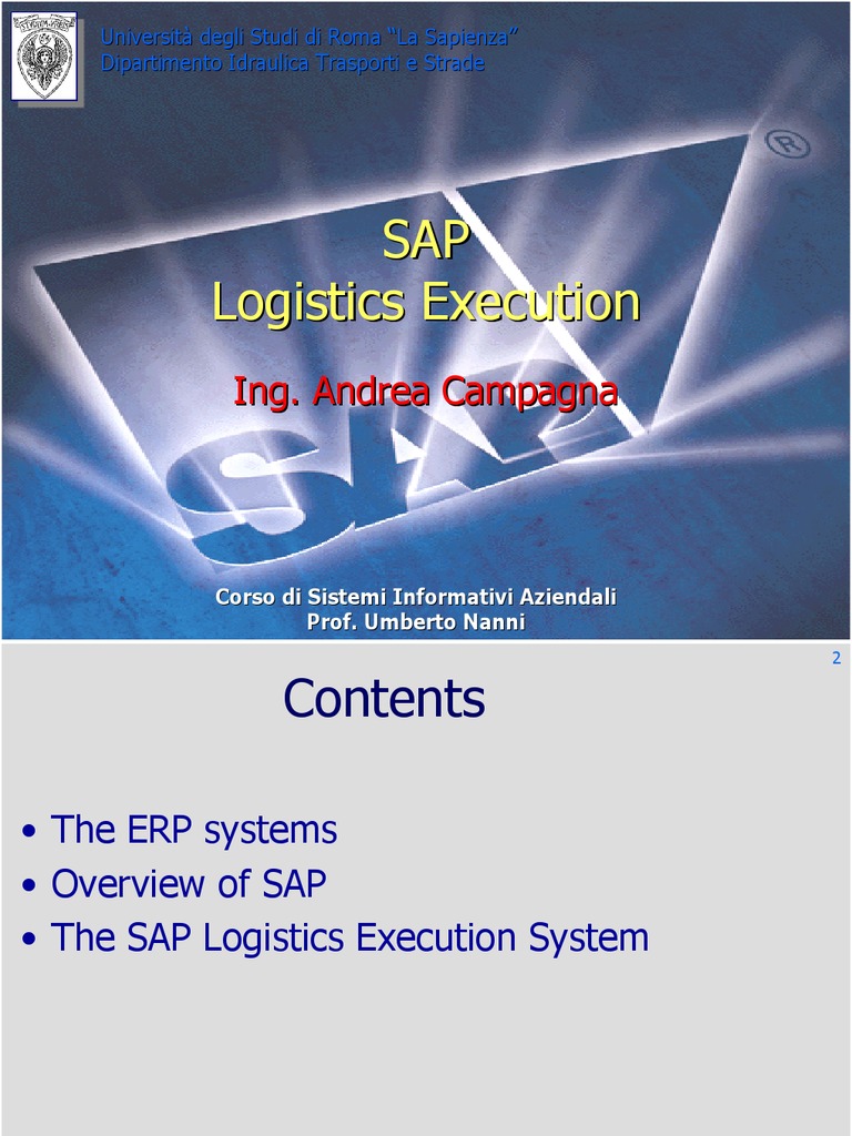 Logistics Execution | PDF | Warehouse | Logistics