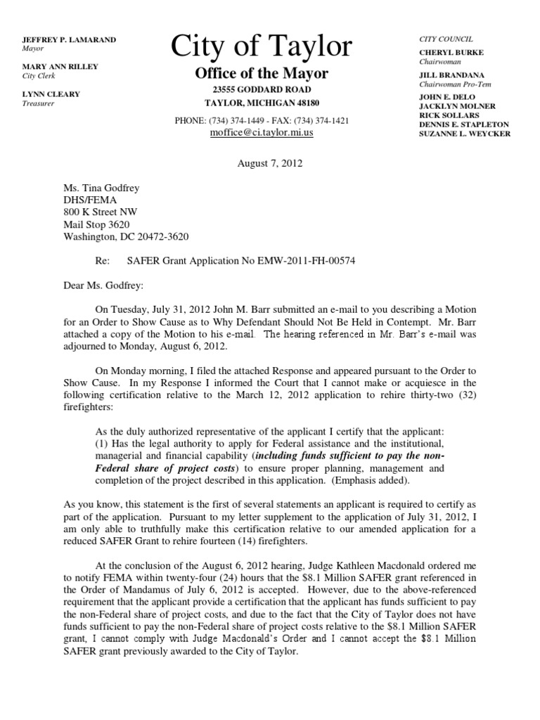 FEMA Denial Letter August 7 | Download Free PDF | Federal Emergency ...
