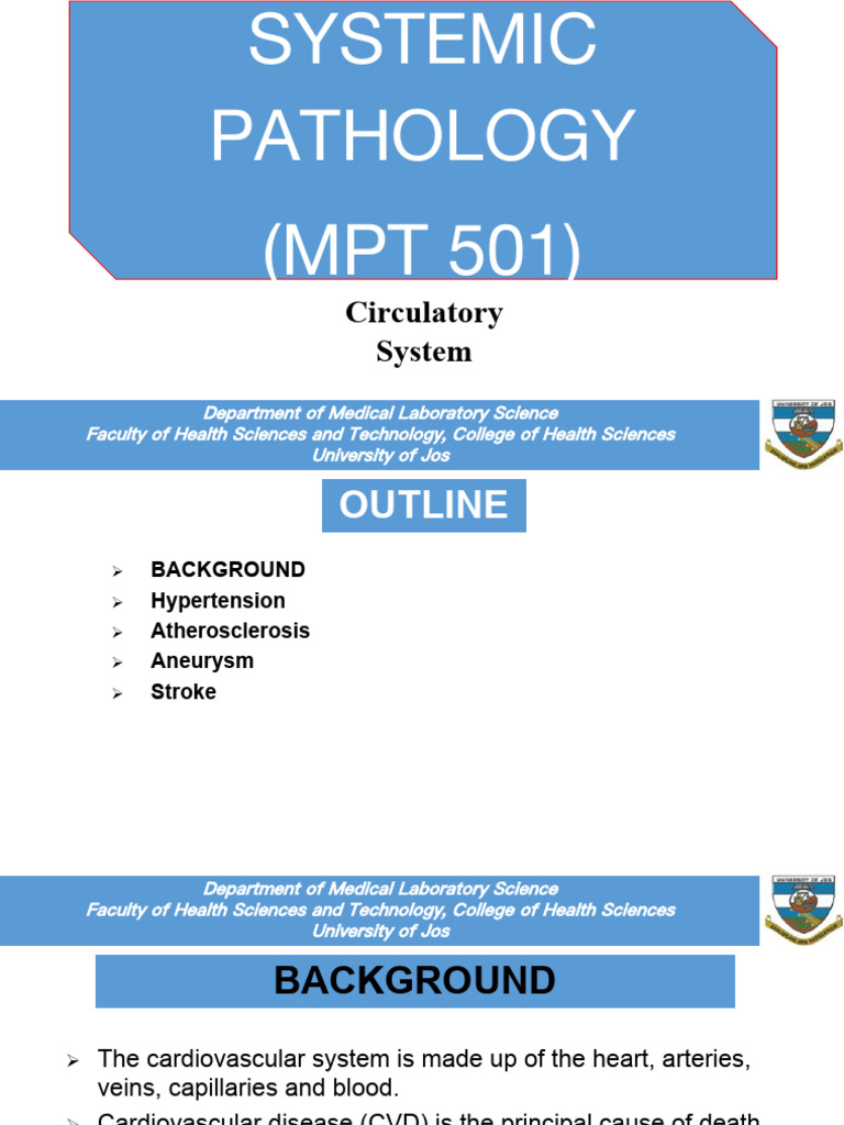 MPT 501 Circulatory System | PDF