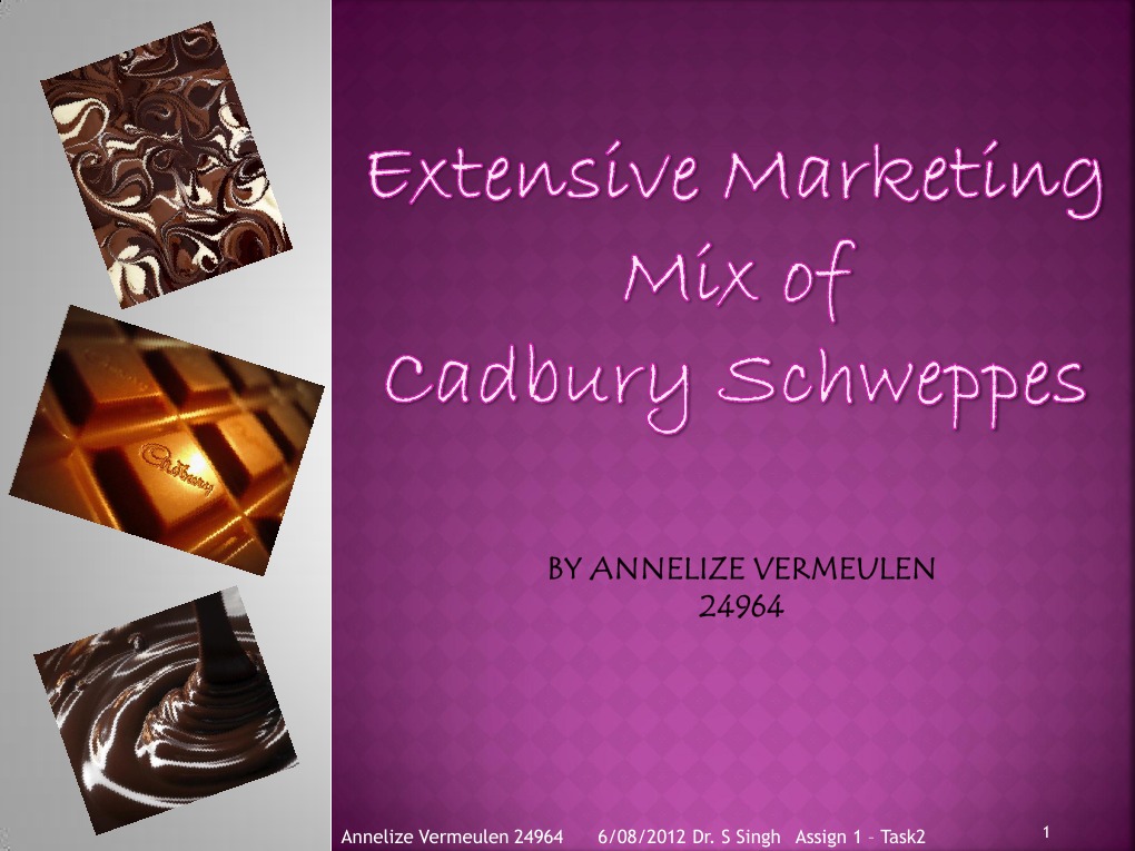Extensive Marketing Mix of Cadbury Schweppes - Task 2 | PDF | Promotion ...