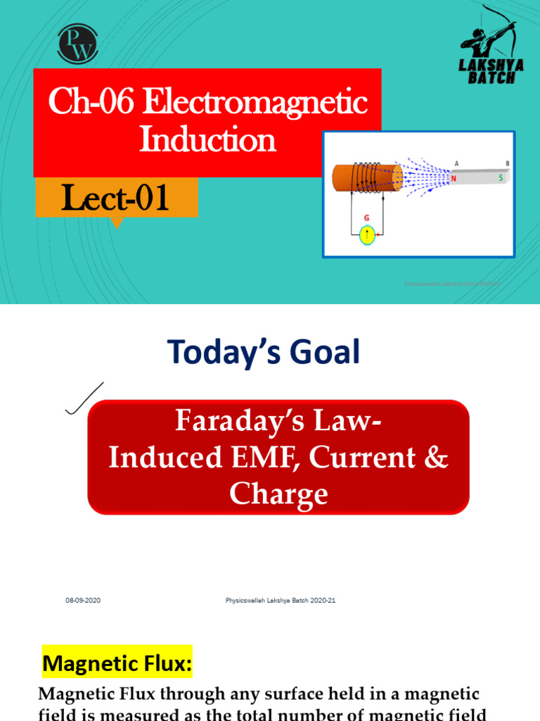 Electromagnetic Induction Lecture 1 @Physicswallahlakshyavideos ...