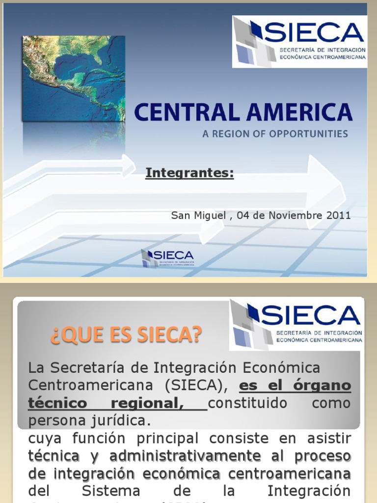 SIECA: Integración Económica Centroamericana | PDF | Gobierno ...