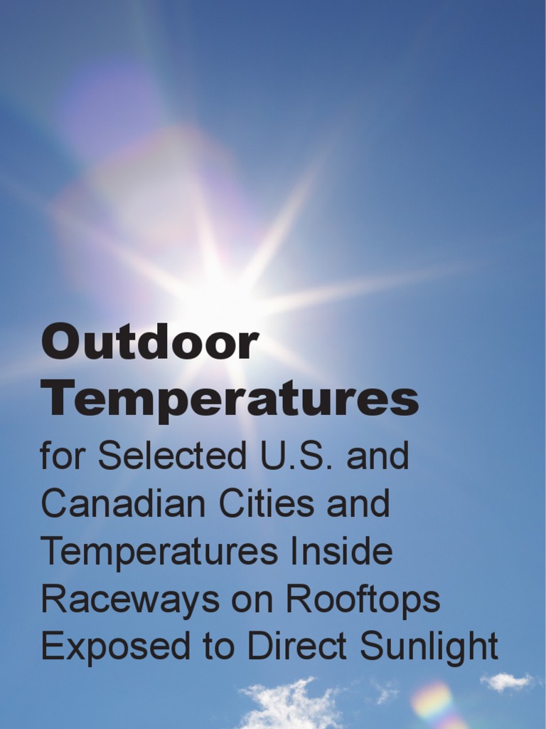 Average Outdoor Temperatures and Temperatures Inside Raceways on ...
