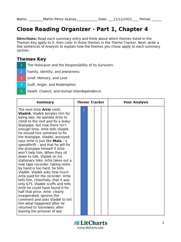1. Part 1 Chapter 4 Reading Organizer | PDF | Extermination Camp