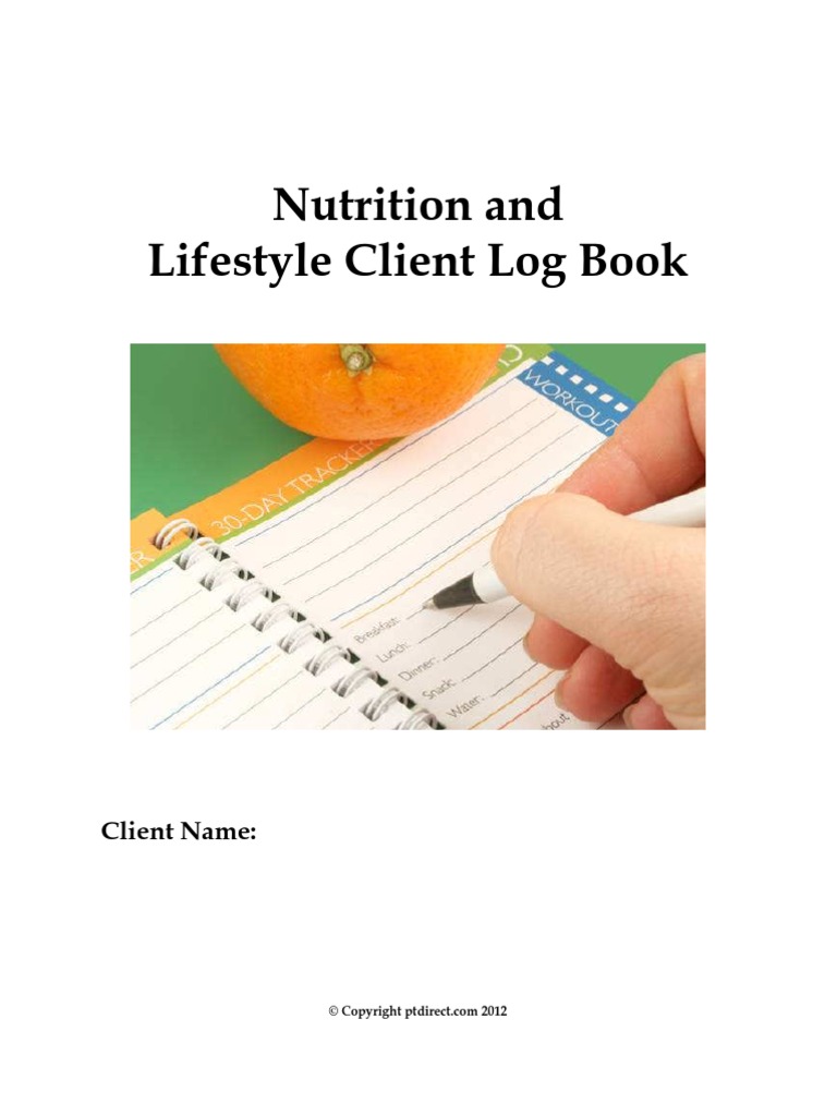 Nutrition and Lifestyle Log Book | PDF | French Fries | Eating