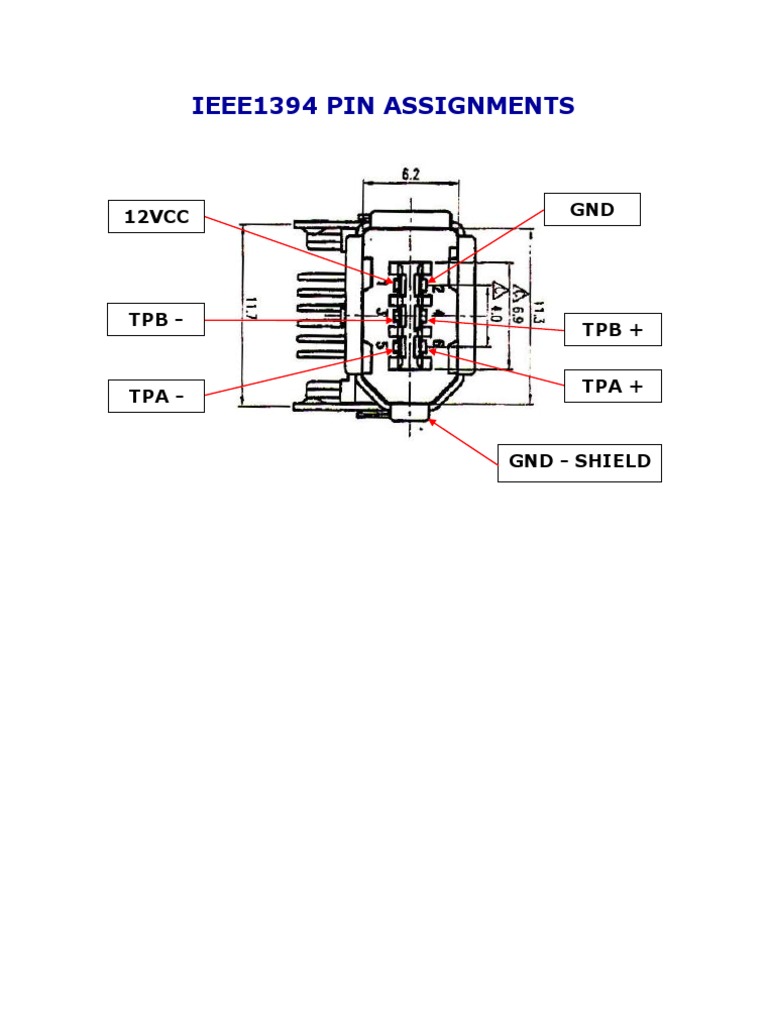 IEEE 1394 Pin Assignments Guide | PDF | Computers